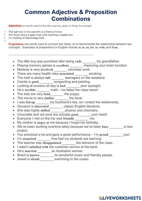 Common Adjectiv… Free Interactive Worksheets 968323