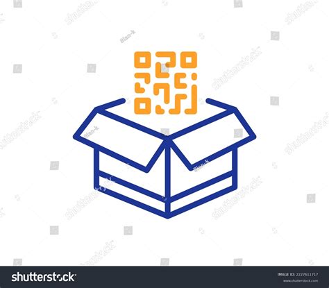 Qr Code Line Icon Scan Barcode Stock Vector Royalty Free 2227611717 Shutterstock