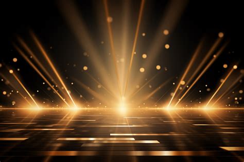 炫酷灯光时尚黑金星光舞台背景图