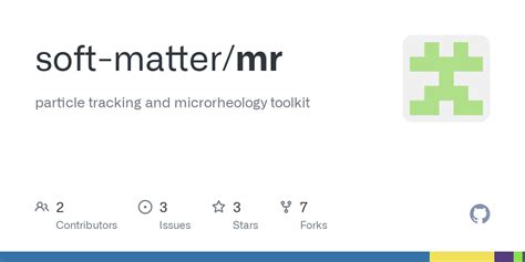 github soft matter mr particle tracking and microrheology toolkit