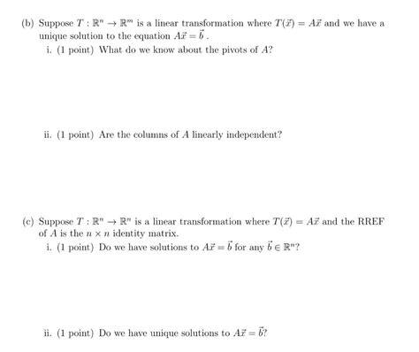 Solved B Suppose T R R Is A Linear Transformation Chegg Com