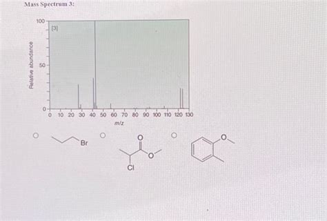 Solved Mass Spectrum 2 O Mass Spectrum 3 Be Sure To Chegg Com