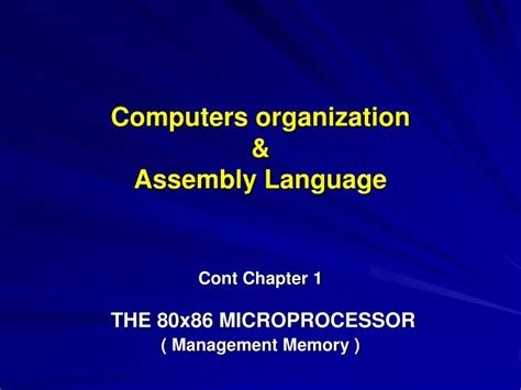 ppt computers organization and assembly language powerpoint presentation id 3631370