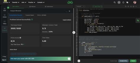 Geeksforgeeks Dsa Codingchallenge Maxproductsubarray Programming