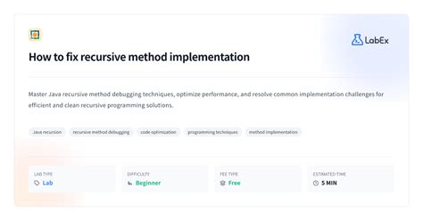 How To Fix Recursive Method Implementation Labex