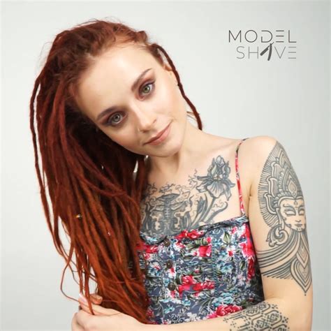 Inked Redhead Girl Shaved Her Head Model Shave