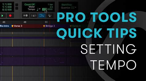 Pro Tools Quick Tips Setting Tempo Youtube