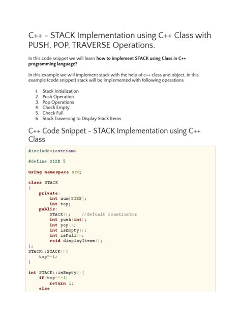Stack Pdf C Namespace