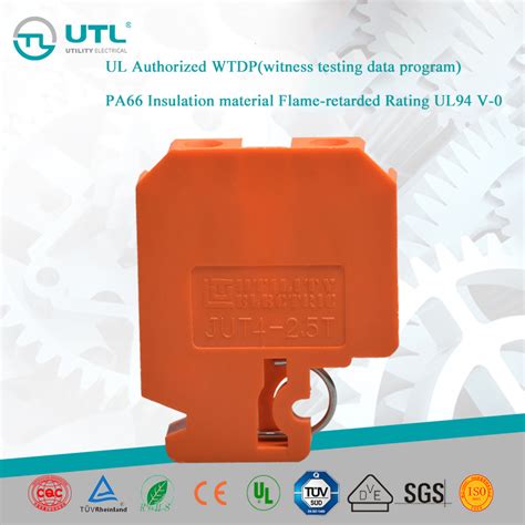 Base Terminal Block 2 5mm2 Screw Wiring Terminal Block Jut4 2 5t Feed Through Terminal Block
