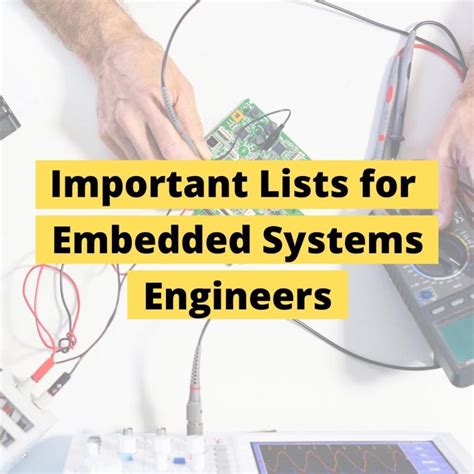 Dan Zeng On Linkedin Important Lists For Embedded Systems Engineers