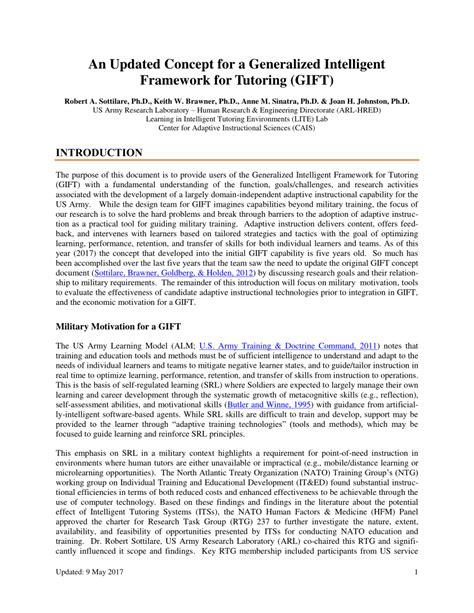 Pdf An Updated Concept For A Generalized Intelligent Framework For
