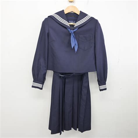 【中古】神奈川県 神奈川学園中学・高等学校 女子制服 4点 セーラー服・ジャンパースカート Sf094000 中古制服通販パレイド