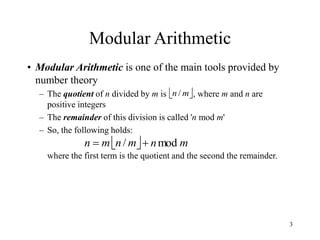 Modular Arithmetic And Congruence Of Integers Ppt Computing Technology Computing