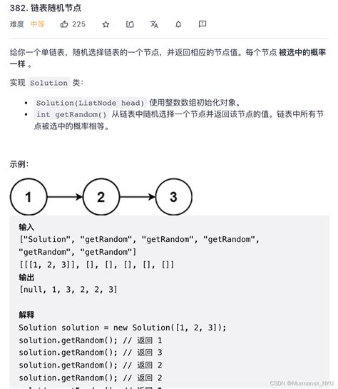 Leetcode每日一题382 Csdn博客