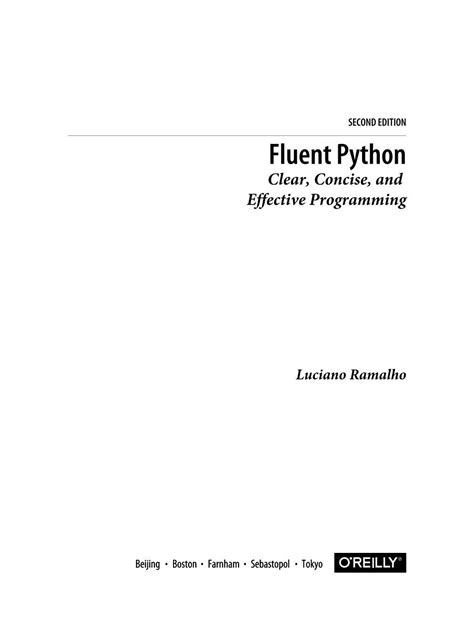 fluent python clear concise and effective programming e books max30