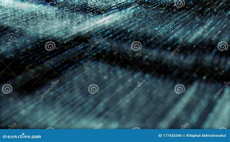 Futuristic Matrix Grid Particles In Cyber Space Background Stock Illustration Illustration Of