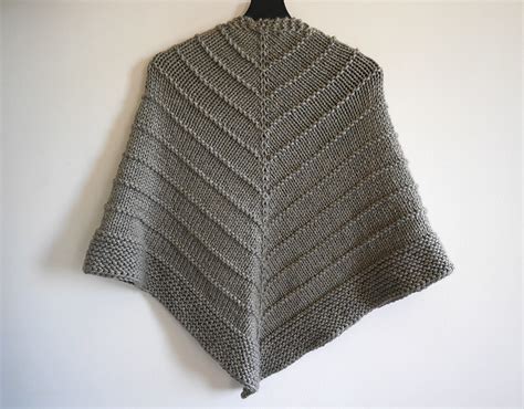 Easy Knit Triangle Shawl Pattern The Ponderosa