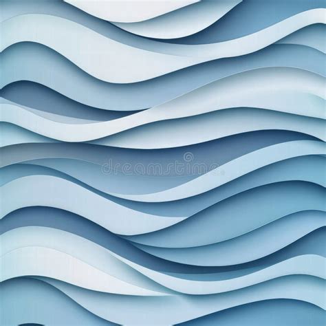 Seamless Wave Like Pattern With Gentle Curves In Shades Of Blue Creating A Soothing Visual