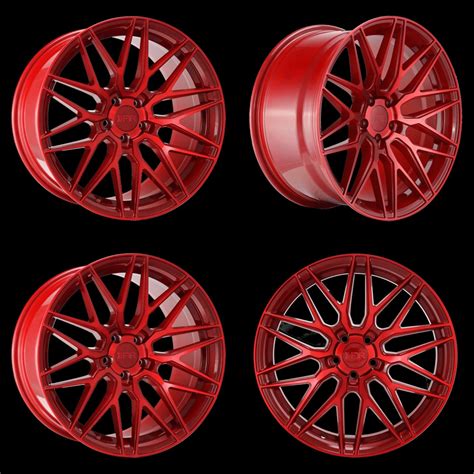 F1r F103 18x8 5 5x112 42 Candy Red Set Of 4 Wheels Alphasone