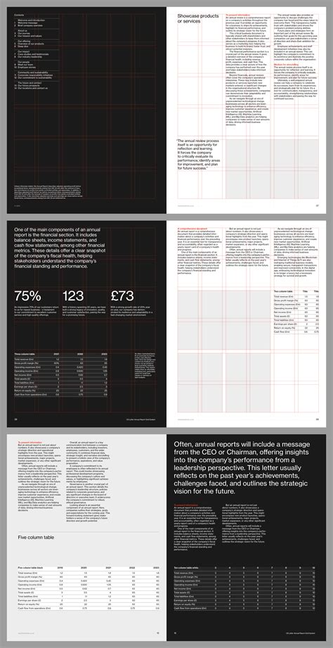 Annual Report Grid System For Indesign Us Letter Graphic Design