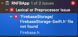 Firebasestorage Firebasestorage Swift H File Not Found Issue
