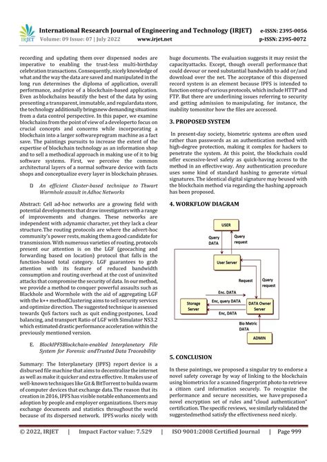 A Robust Finger Print Authentication Scheme Viablockchain To Retrieve Citizen Card Details Pdf