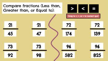 Comparing Fractions With Common Numerators By SavvySimpleStandards