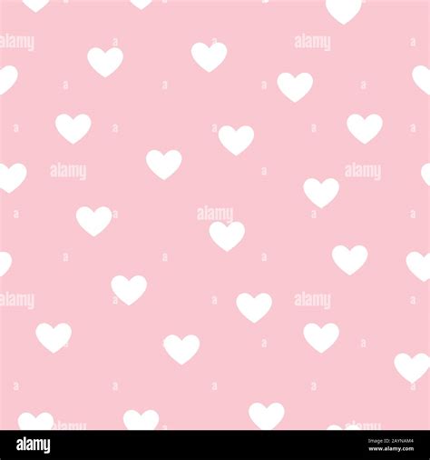 Cute White Hearts On Pink Background Seamless Repeat Pattern Perfect For Valentines Day