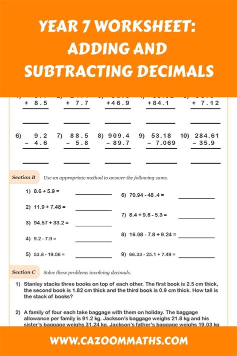 Adding And Subtracting Decimals Decimals Worksheets Subtracting Decimals Subtracting