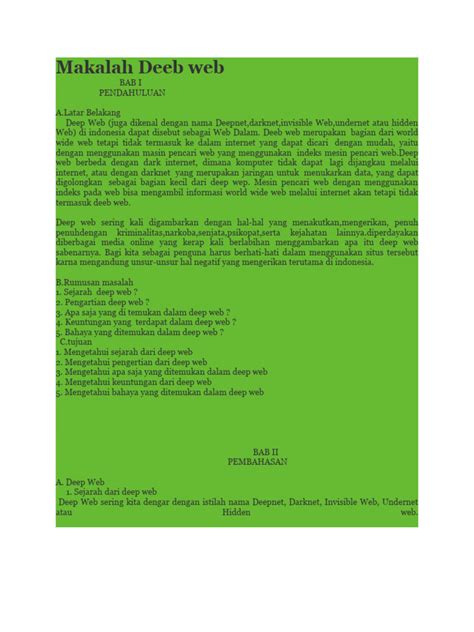 Makalah Deep Web Pdf