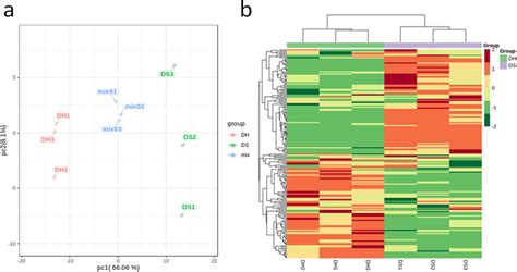 A Principal Component Analysis Based On Fpkm Data B Clustered Heatmap