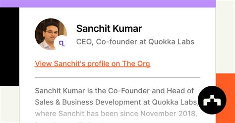 Sanchit Kumar Ceo Co Founder At Quokka Labs The Org