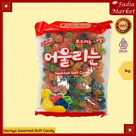 Jual Naraya Assorted Soft Candy Permen Jelly Lunak Aneka Rasa 1kg