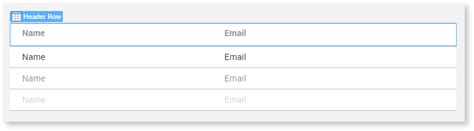 Header Row Widget Outsystems 11 Documentation