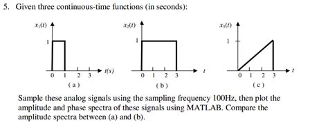 Solved 5 Given Three Continuous Time Functions In