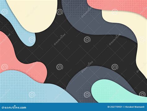 Abstract Minimal Colorful Concept Template Design Decorative Overlapping Artwork Design