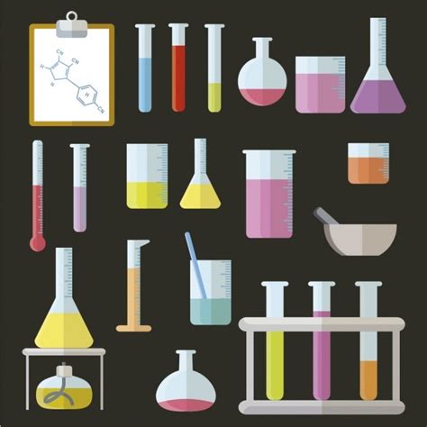 Free Vector Lab Elements In Flat Design