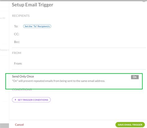 Send Only Once Email Triggers Regpack