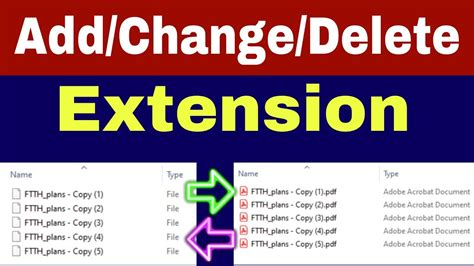 How To Change Add Delete Remove Extension Of Multiple Files With Without Extension YouTube