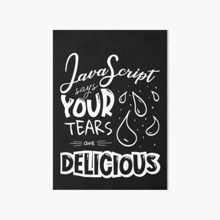JavaScript Says Funny Programming Jokes Dark Color Art Board
