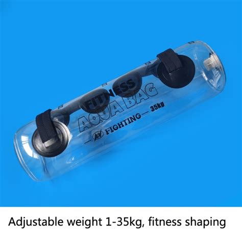 휴대용 접이식 물 채워진 팽창 식 무게 가방 역도 균형 강도 훈련 휘트니스 무게 가방 색상 35kg 투명