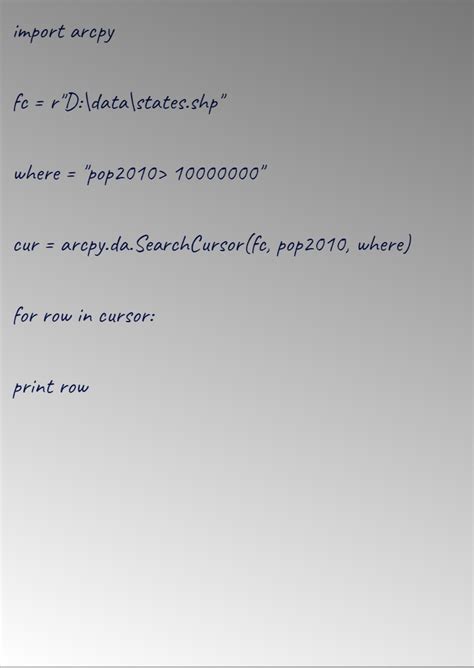 Solved 1 Below Code Uses Arcpy Data Access Module Search Cursor To