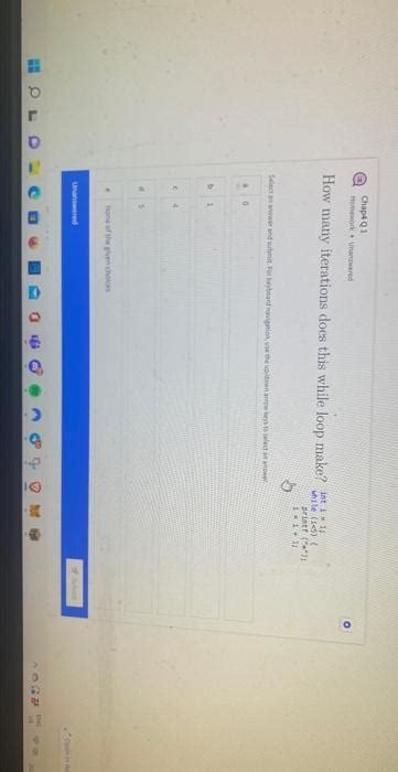 Solved How Many Iterations Does This While Loop Make Int