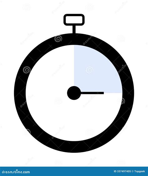 Simple Stopwatch Icon Showing Elapsed Time With Blue Highlight Stock Illustration Illustration