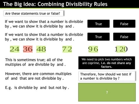 Divisibility Tests Lesson Year Maths PPT