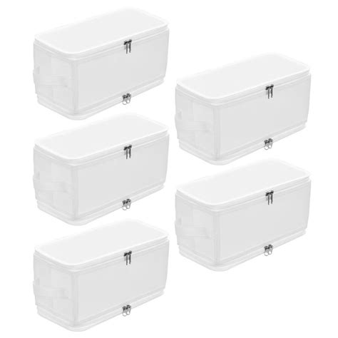 5pk Boxsweden 67l Foldaway 30cm Storage Box Collapsible Organiser