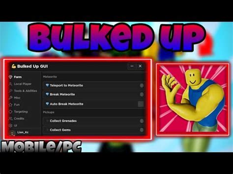 Roblox Script Hack Map Bulked Up Script By IfweReZ AF Y 1606 Mobile PC Lion Kc Lee YouTube