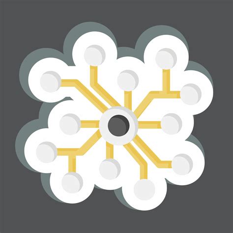 Sticker Neural Network Related To Machine Learning Symbol Simple