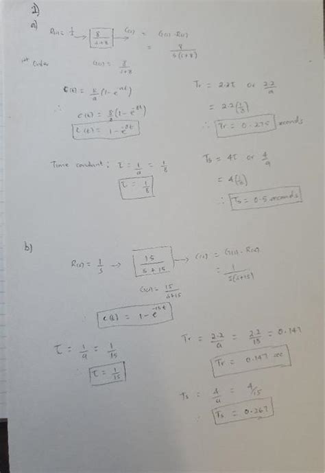 Solved 1 Find The Output Response Ct For Each Of The