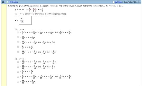 Solved Refer To The Graph Of The Equation On The Specified